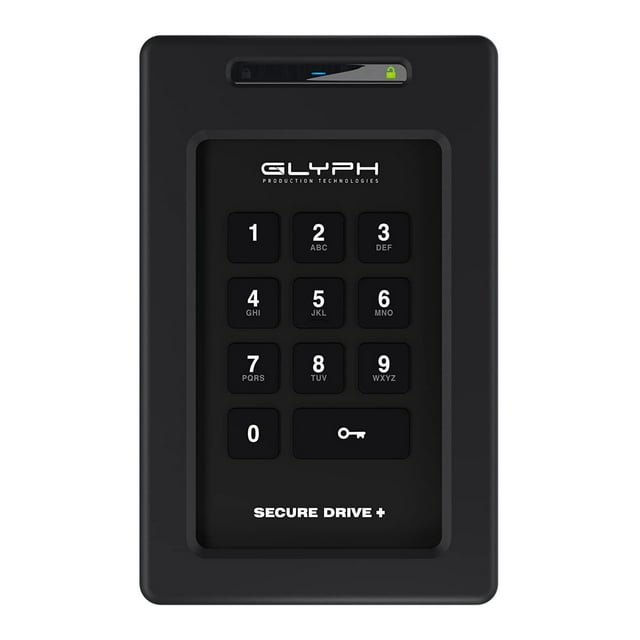 Glyph SecureDrive+ 1TB Encrypted External Drive with Keypad - Cross ...