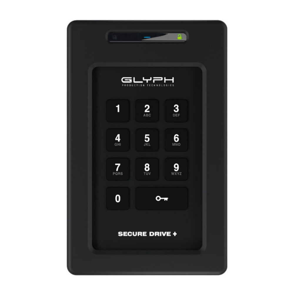 Glyph SecureDrive Plus Encrypted, Rugged, Portable Bus-Powered 2TB ...
