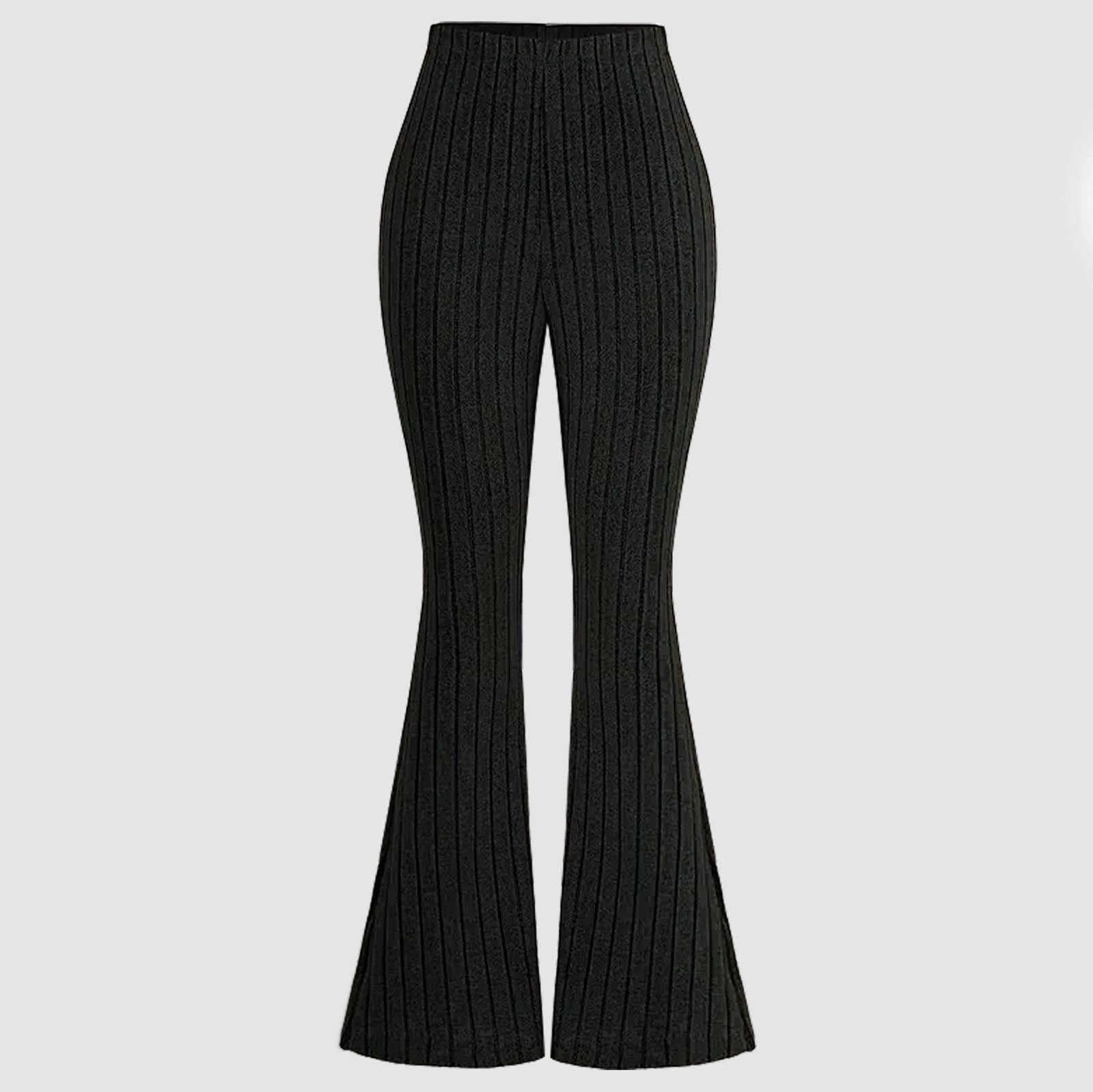 Gmdeguo 4-pack Solid Color Flared Pants with Elastic Waistband, Print ...