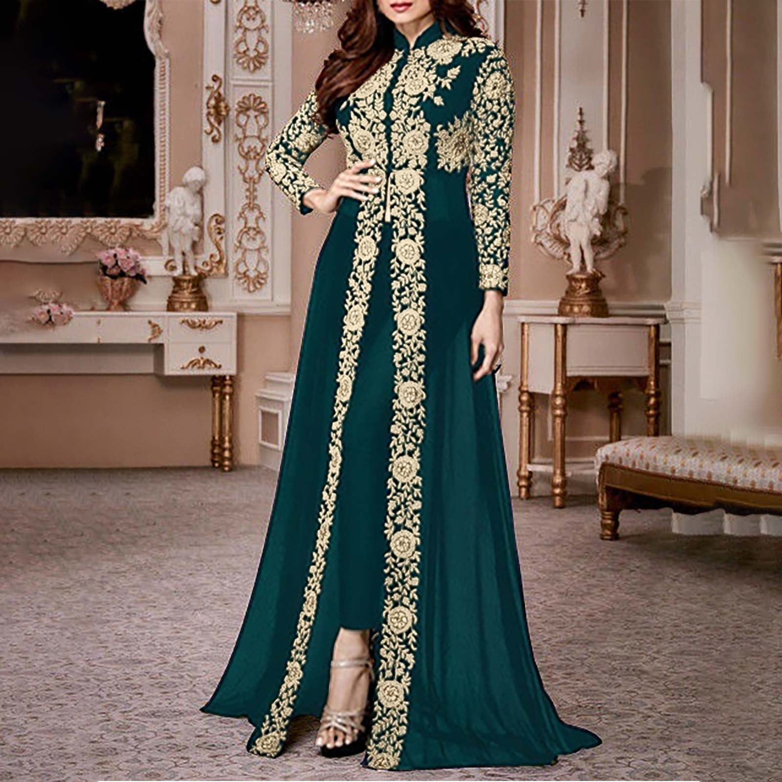 Gmdeguo Outfits for Women Girl Short Flare Sleeve Sabrina Neck Medieval ...