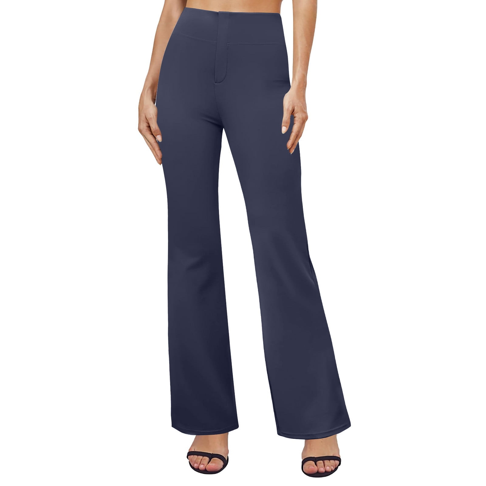 Gmdeguo Womens Suit Pants Elegant Solid Color Versatile Straight Tube ...