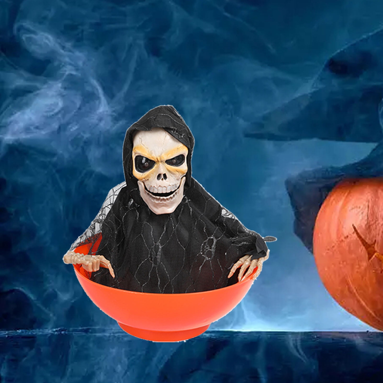 Gmluru Animated Halloween Candy Bowl, Motion Activated Candy Server ...