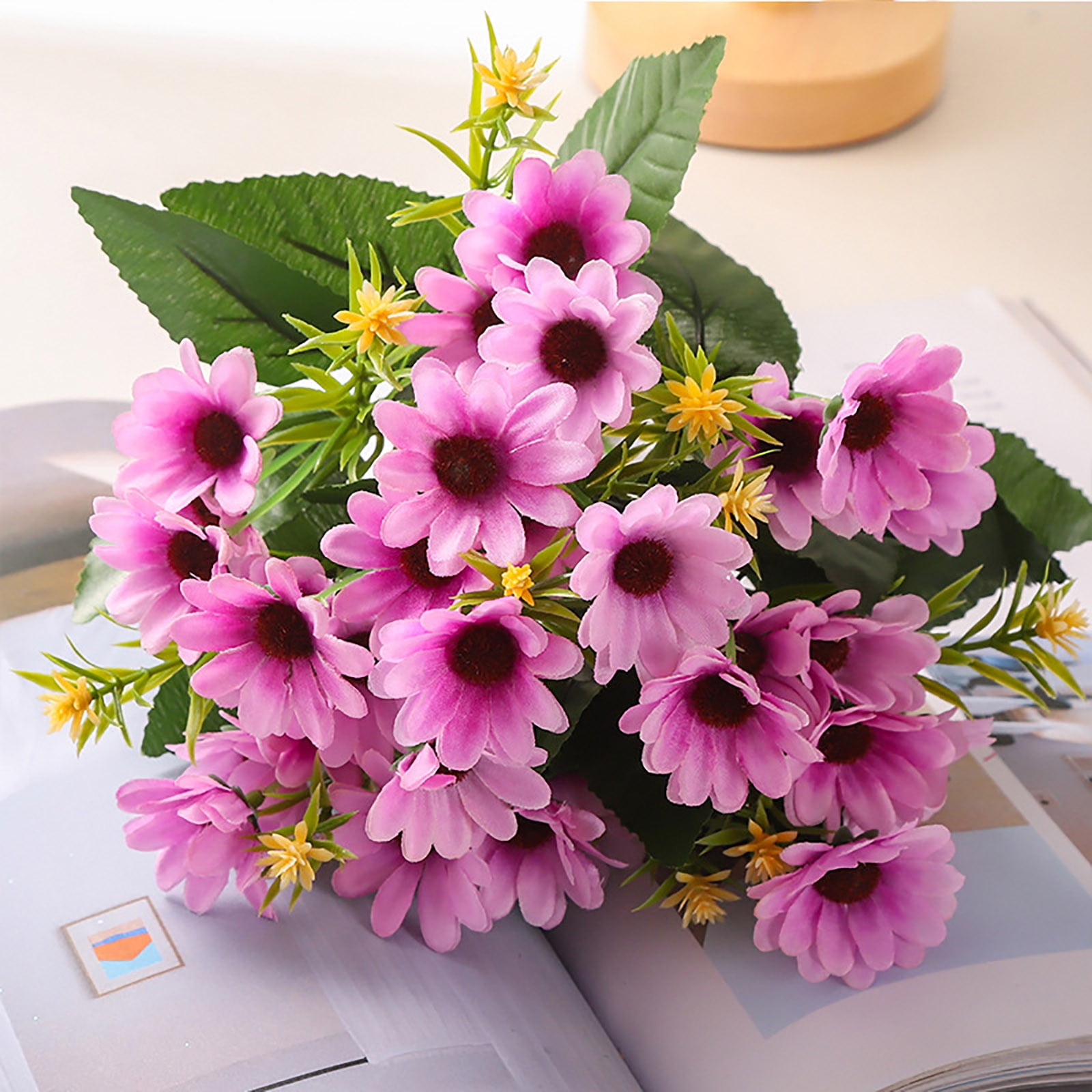 Gmogad 2 Pack Artificial Gerbera Flowers 11.8in - Realistic Fake ...