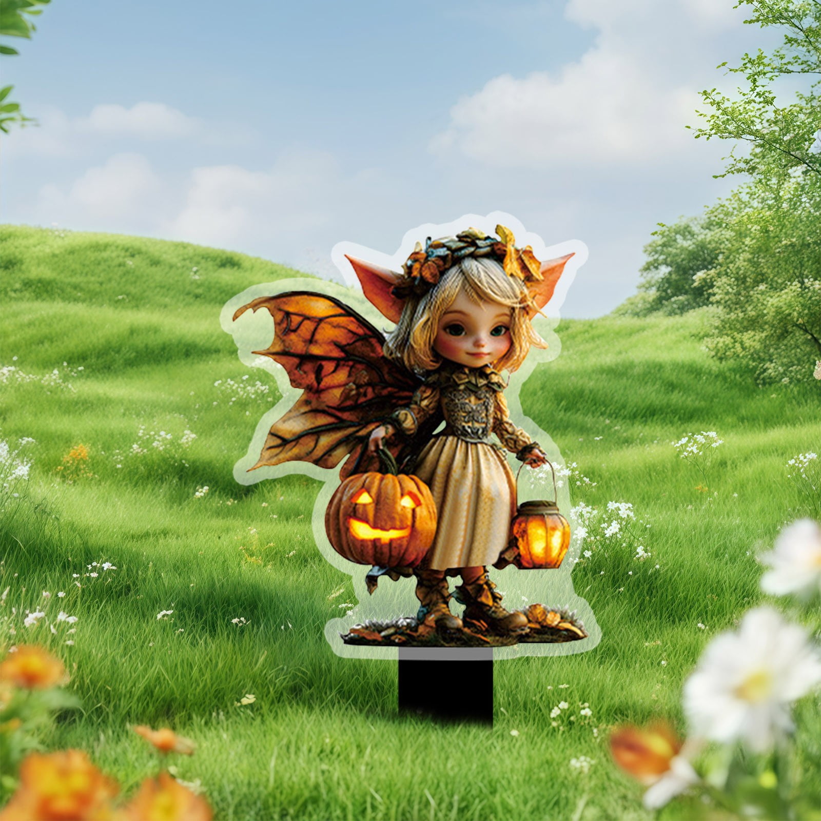 Gmogad 2D Halloween Pumpkin Decor - Outdoor Acrylic Garden Decoration ...