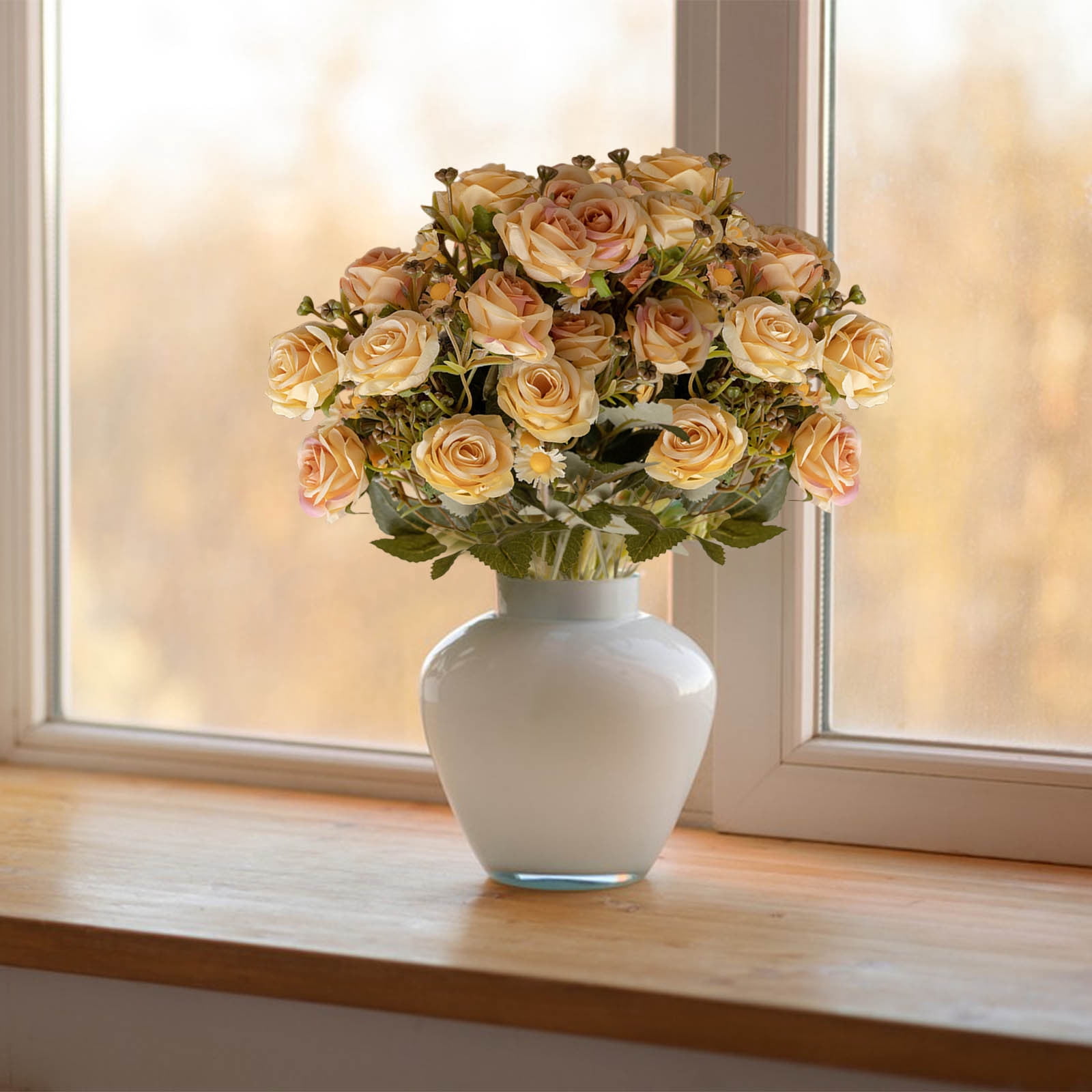 Gmogad Artificial Flower Bouquet - Extra Large Fake Flowers for Home ...