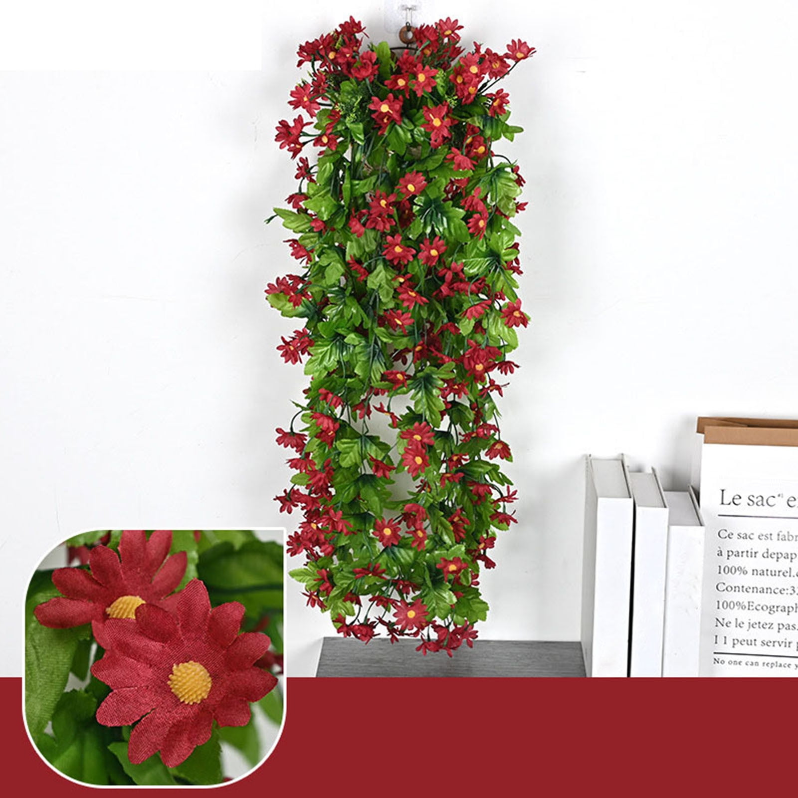 Gmogad Artificial Hanging Vines with 7 Forks, Fake Greenery Garland for ...