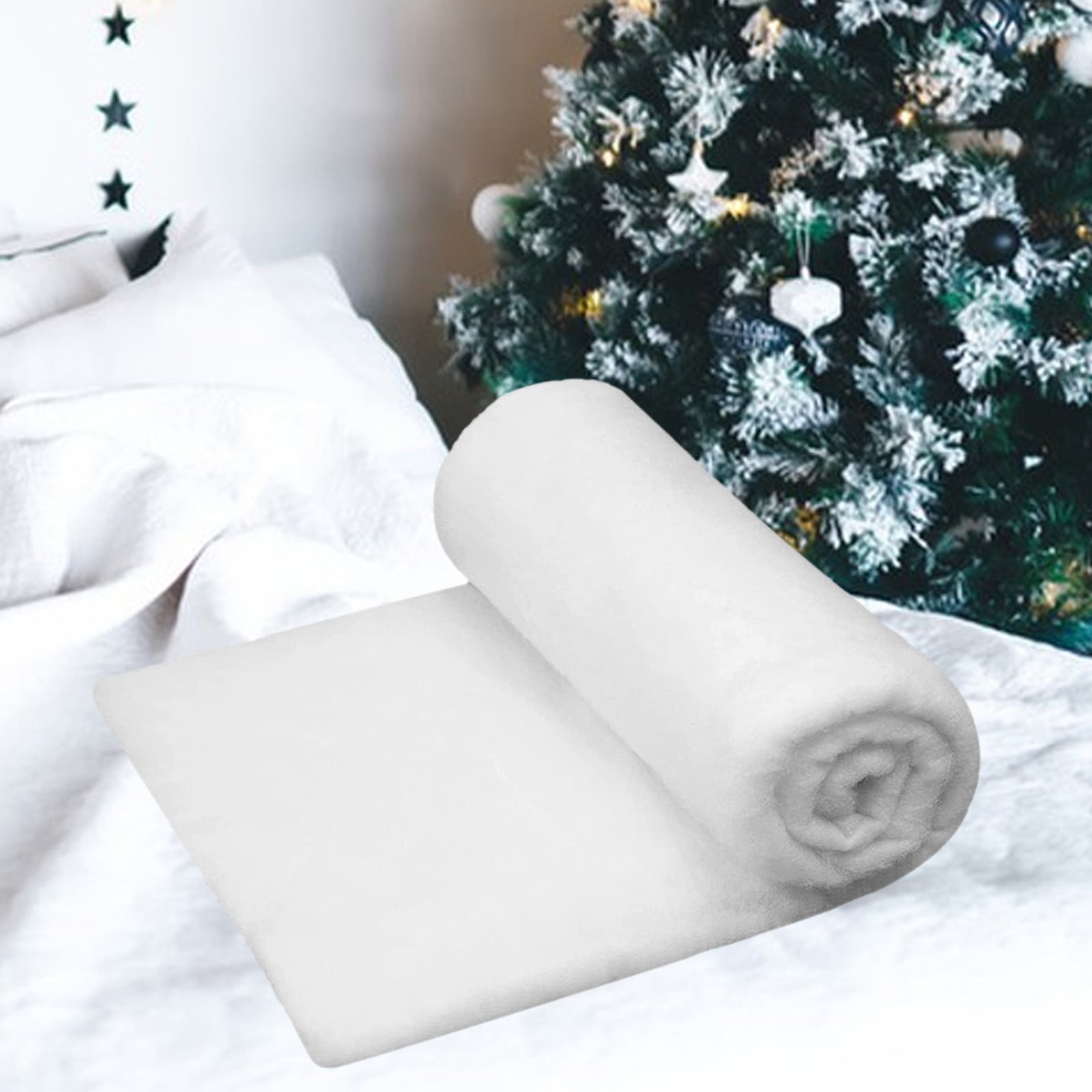 Gmogad Christmas Snow Blanket 35x94in - Artificial Fiber Snow Cover for ...