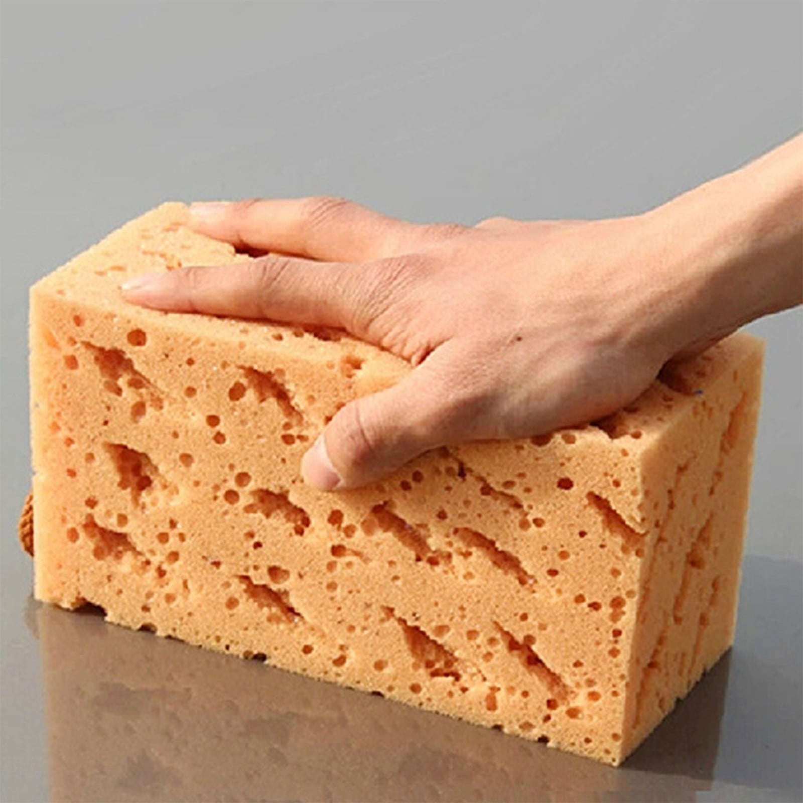 Gmogad Clean Car Wash Sponge, Bug Scrubbing Side & Soft Sea Sponge Foam ...