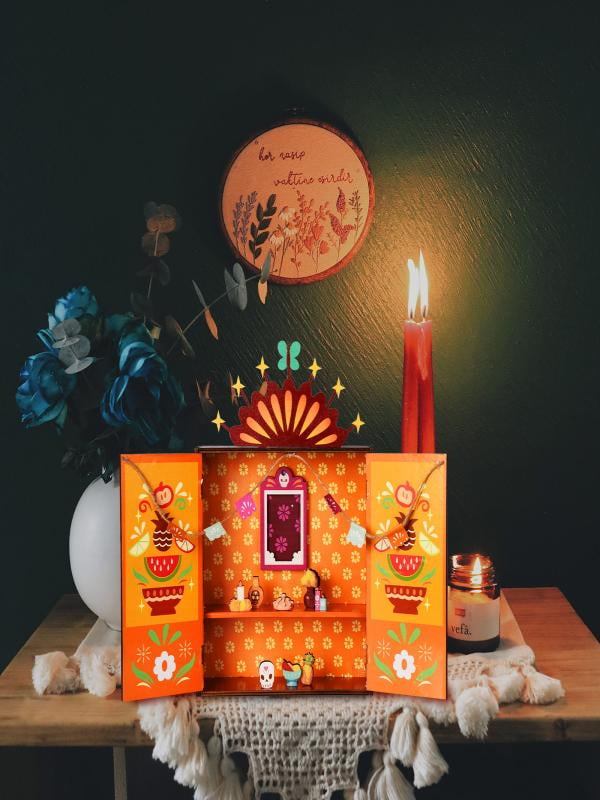 Gmogad Day Of The Dead Ofrenda Wooden Box Set, Wooden Day Of The Dead ...