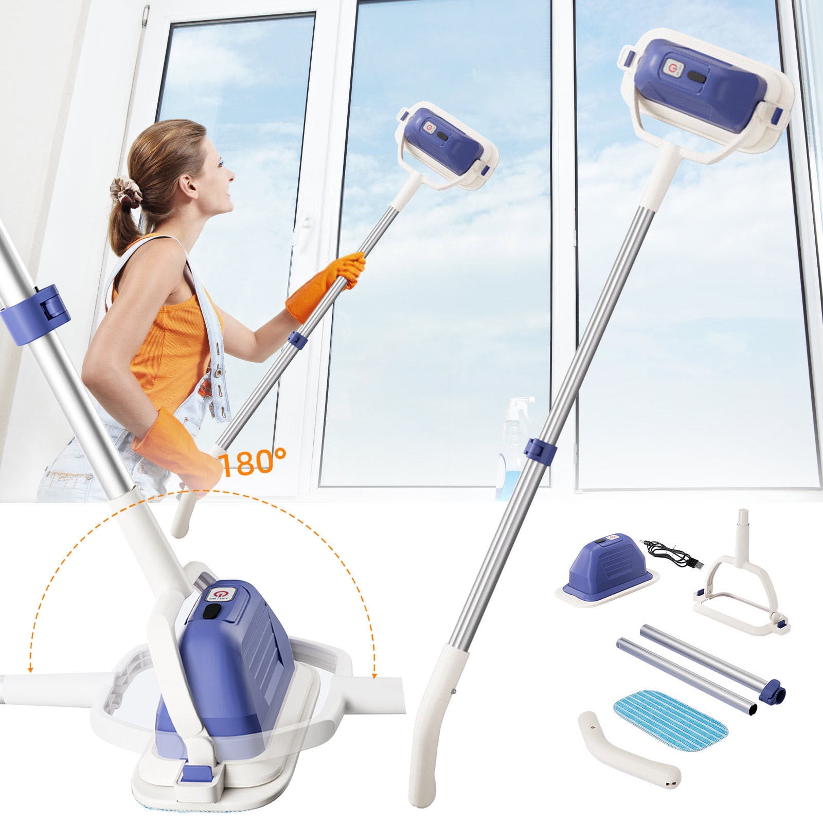 Gmogad Glass Cleaning Artifact Home Wireless Electric Window Cleaning ...