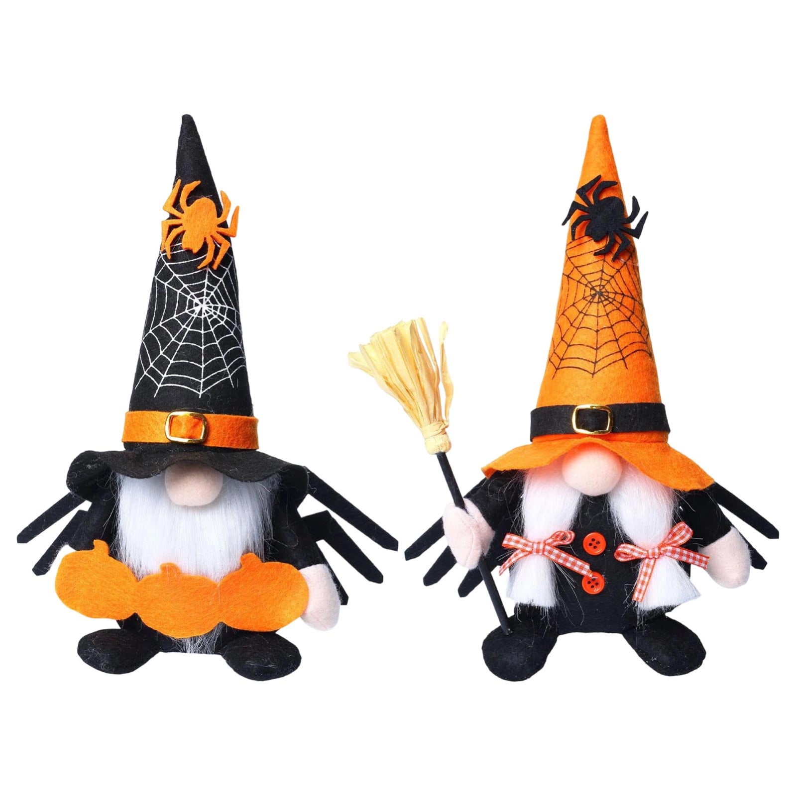 Gmogad Halloween Cobweb Spider Faceless Doll Gnome Figurine, Spooky ...