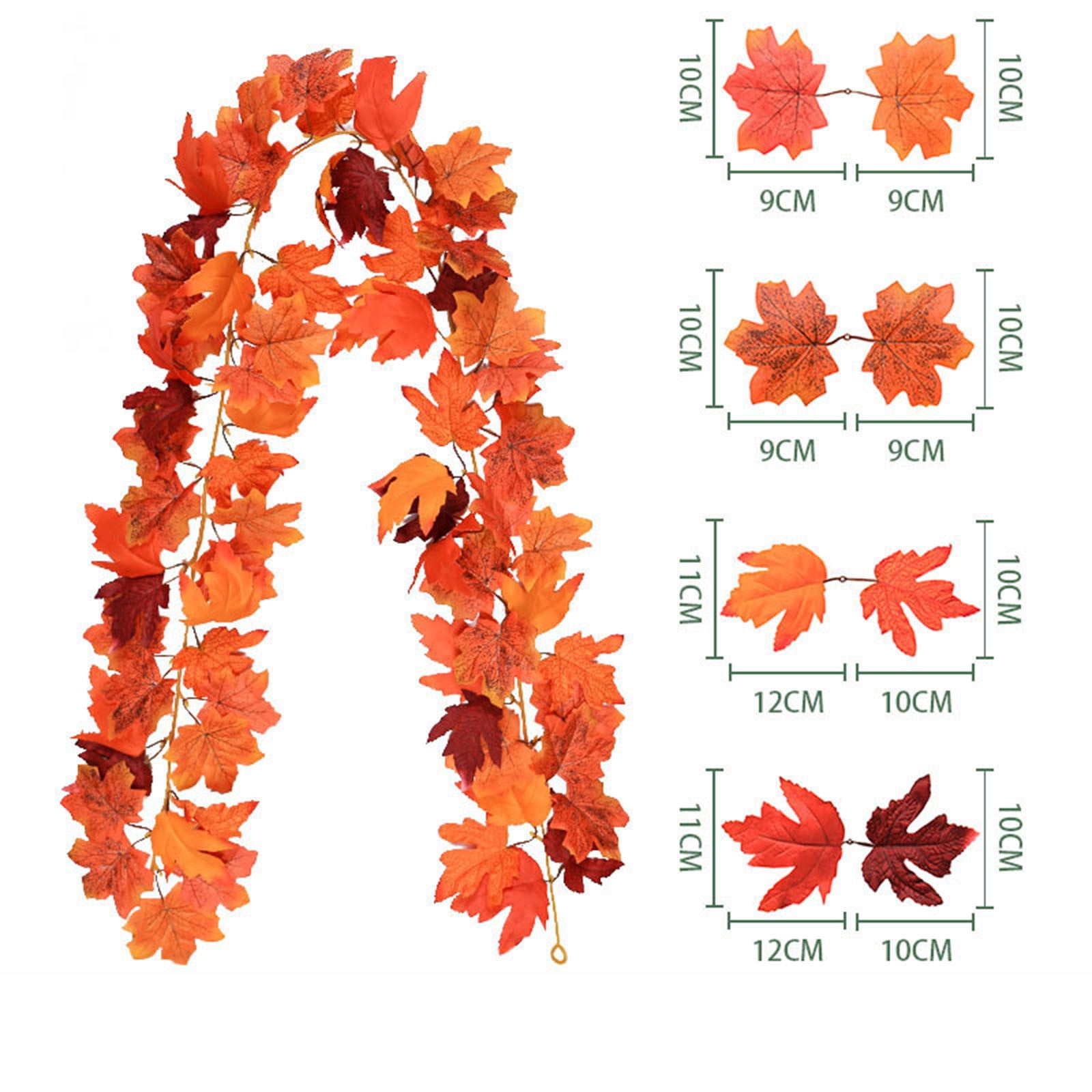 Gmogad Halloween Maple Leaf Vine Garland - Spooky Fake Autumn Leaves ...