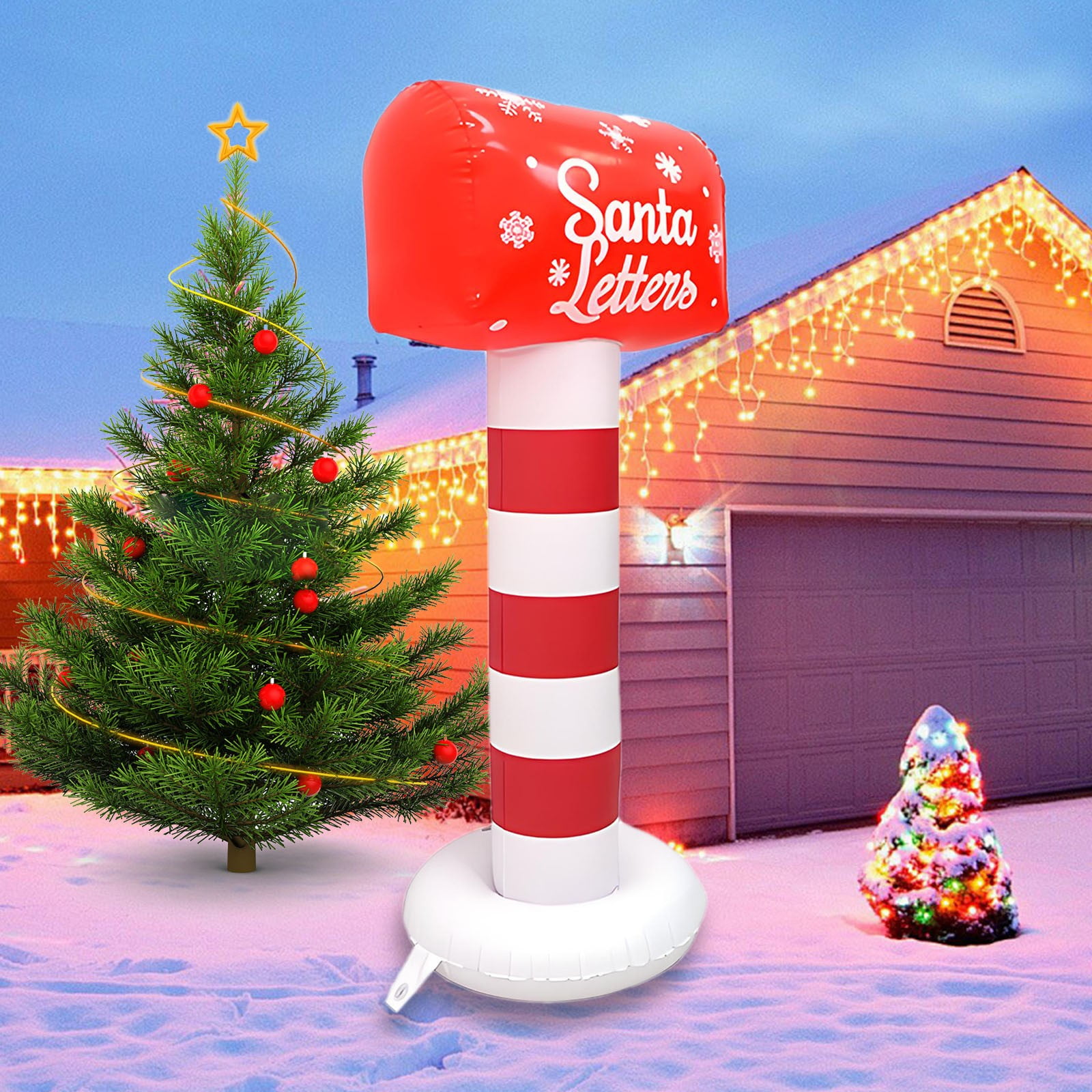 Gmogad Inflatable Santa Claus Christmas Decor - PVC Airblown Outdoor ...