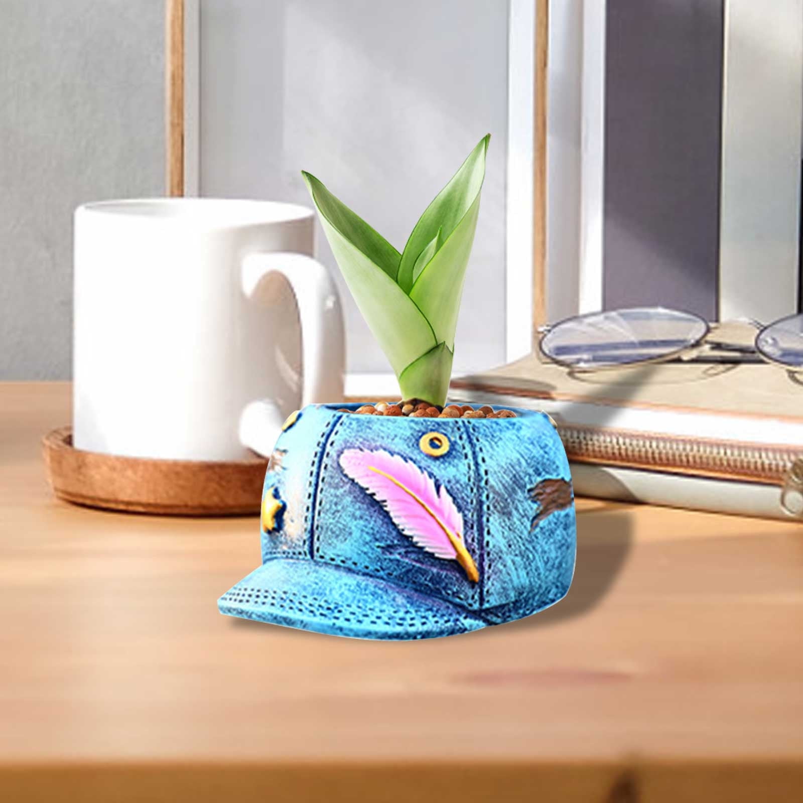 Gmogad Jeans Design Resin Planter - Unique Courtyard Decor Flower Pot ...