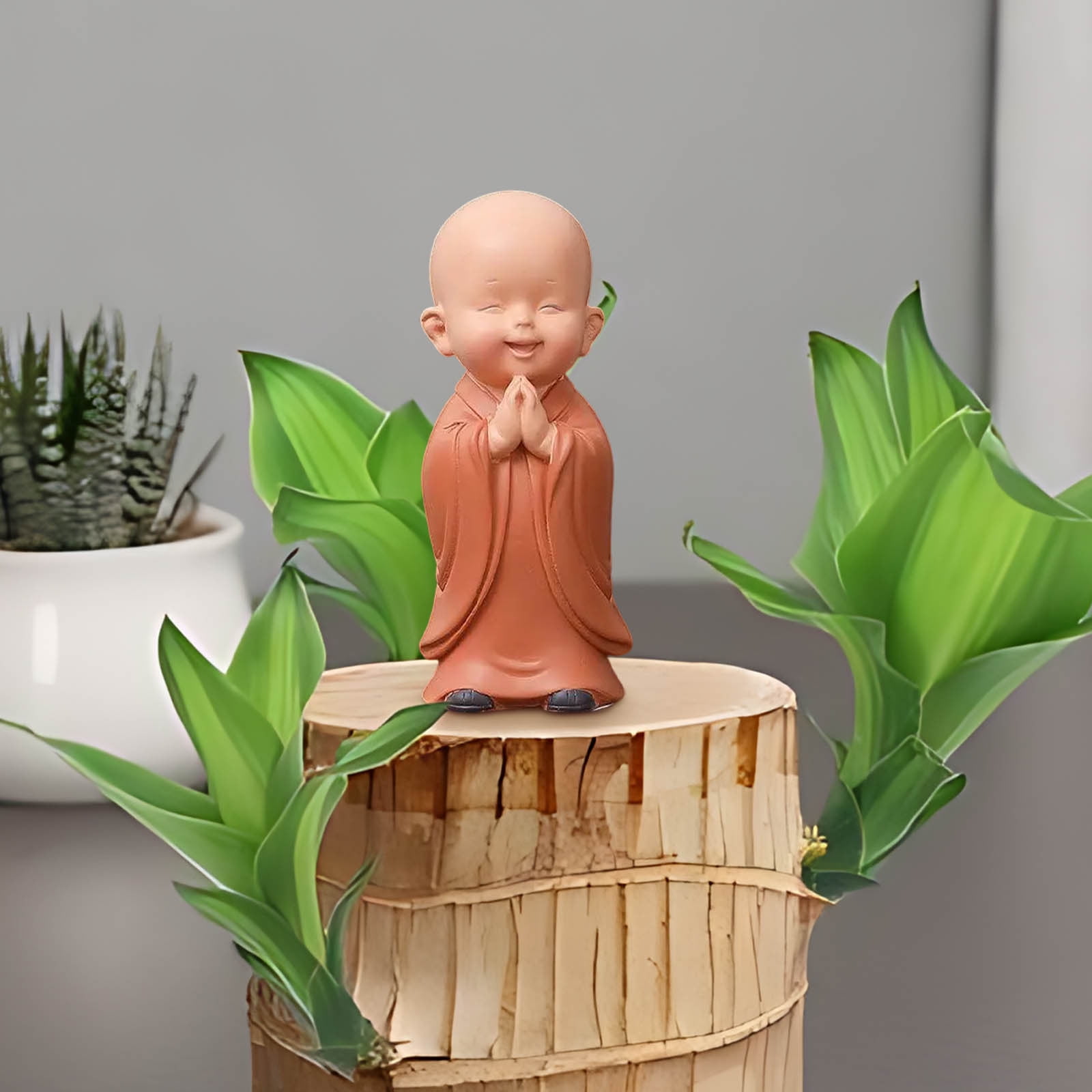 Gmogad Mini Zen Monk Statue, Resin Buddha Figurine, Cute Meditation ...