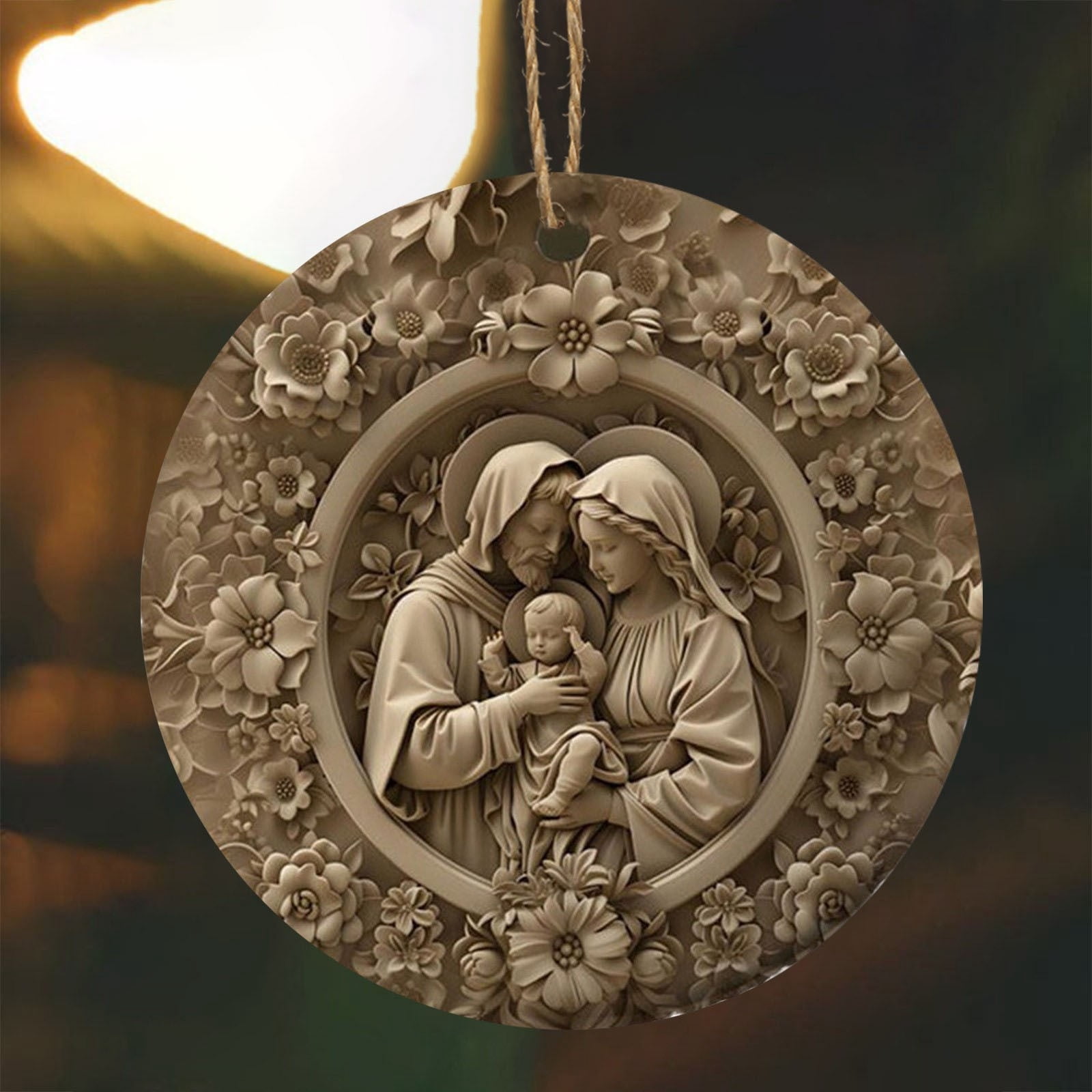 Gmogad Nativity Hanging Decoration, Classic Sacred Christmas Ornament ...