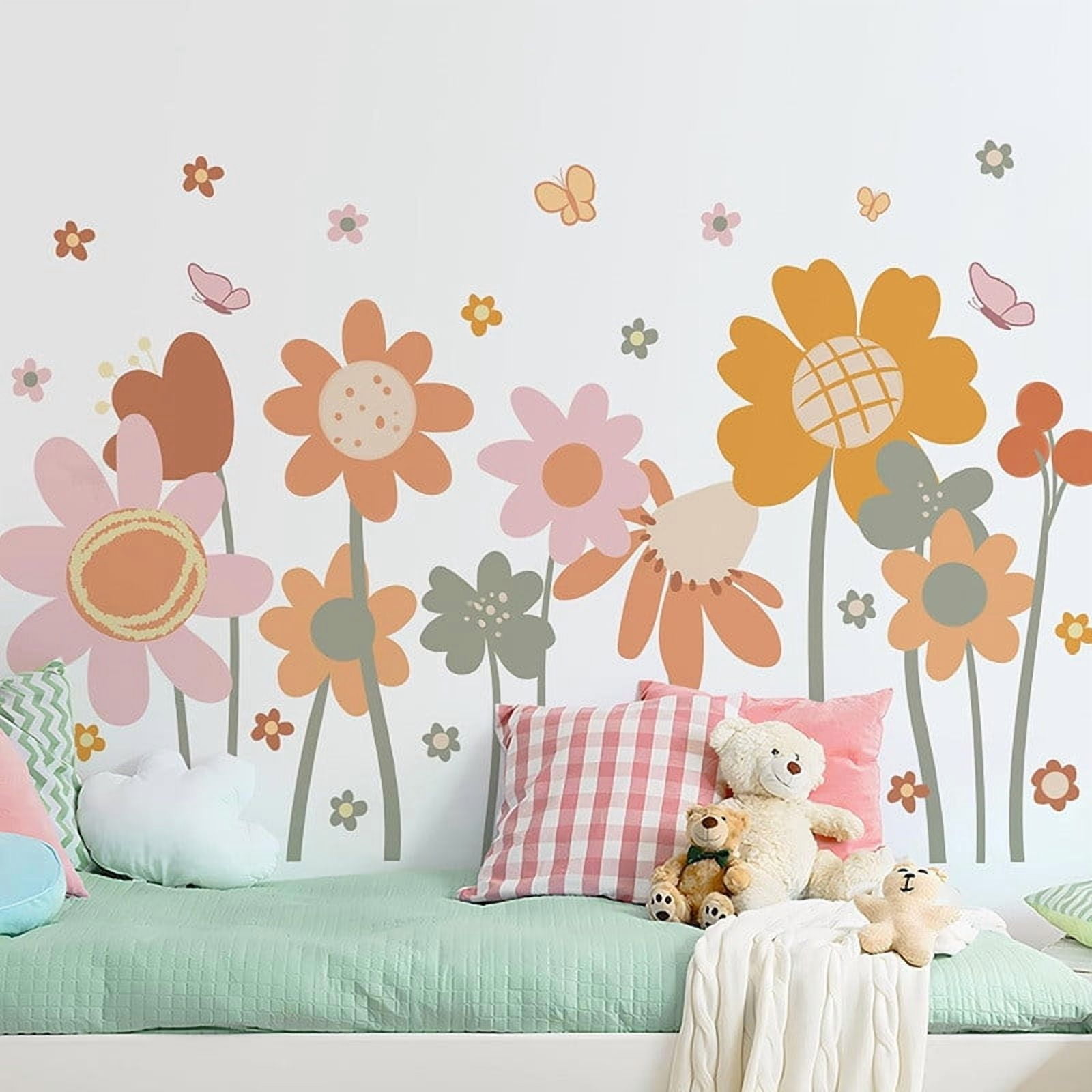 Gmogad Nature Wall Decals - Self-Adhesive Removable Plant Stickers for ...