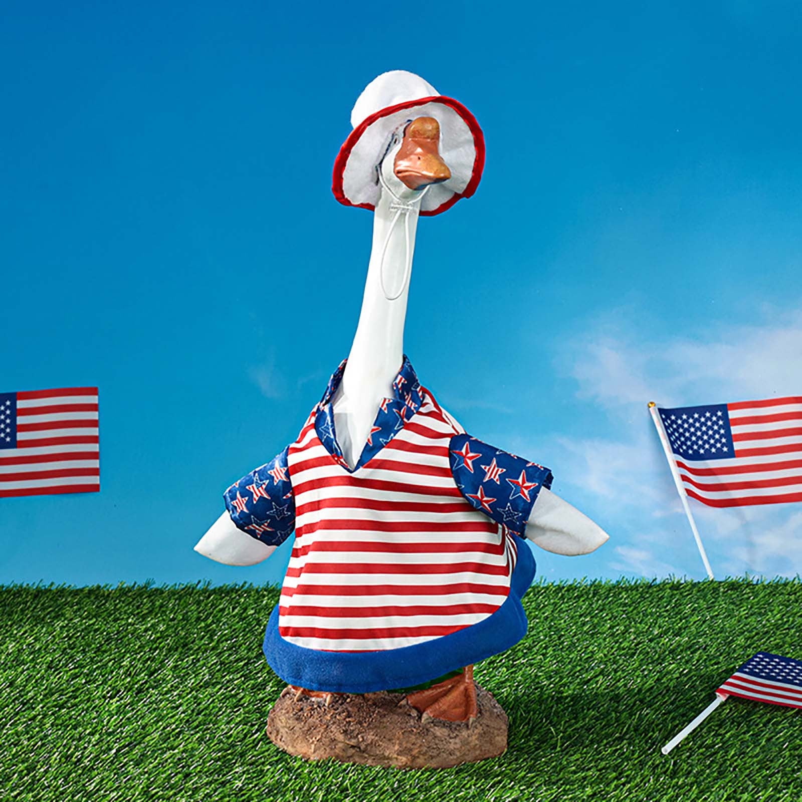 Gmogad Patriotic Yard Goose Costume Set American Flag Themed Goose ...