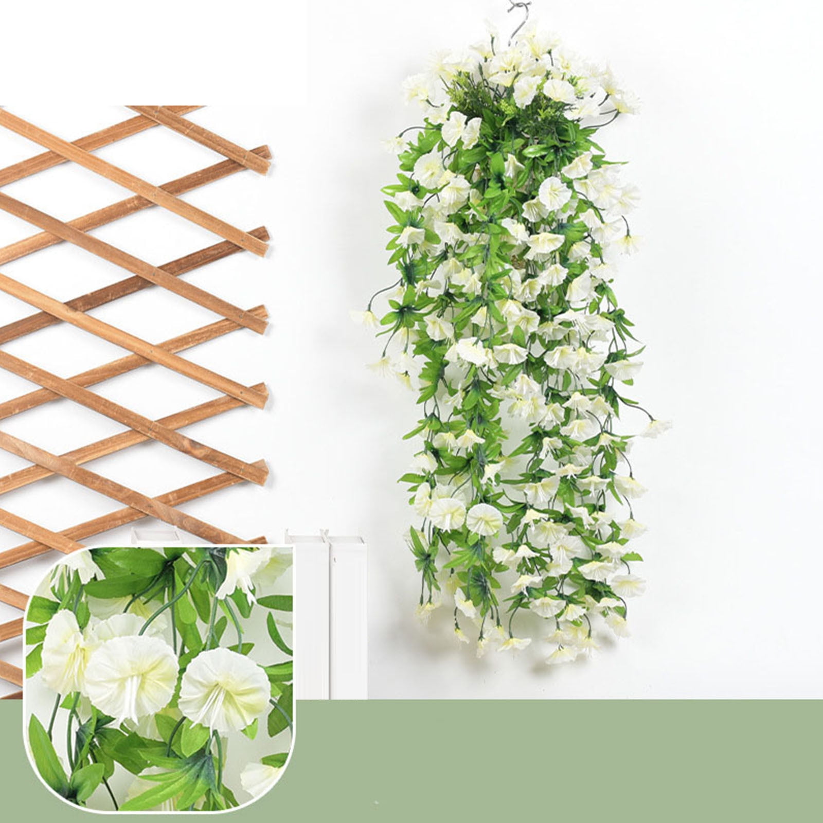 Gmogad Simulated Rose Vine - Artificial Hanging Flowers for Ceiling ...