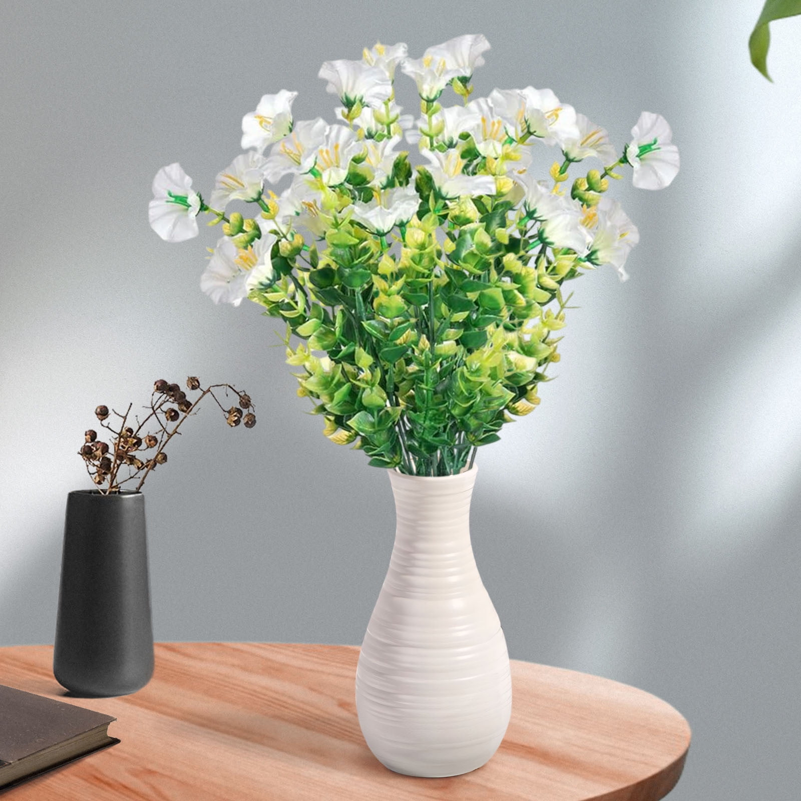 Gmogad Simulated Violet Silk Flowers Bouquet (2 Pack) - Spring Home ...