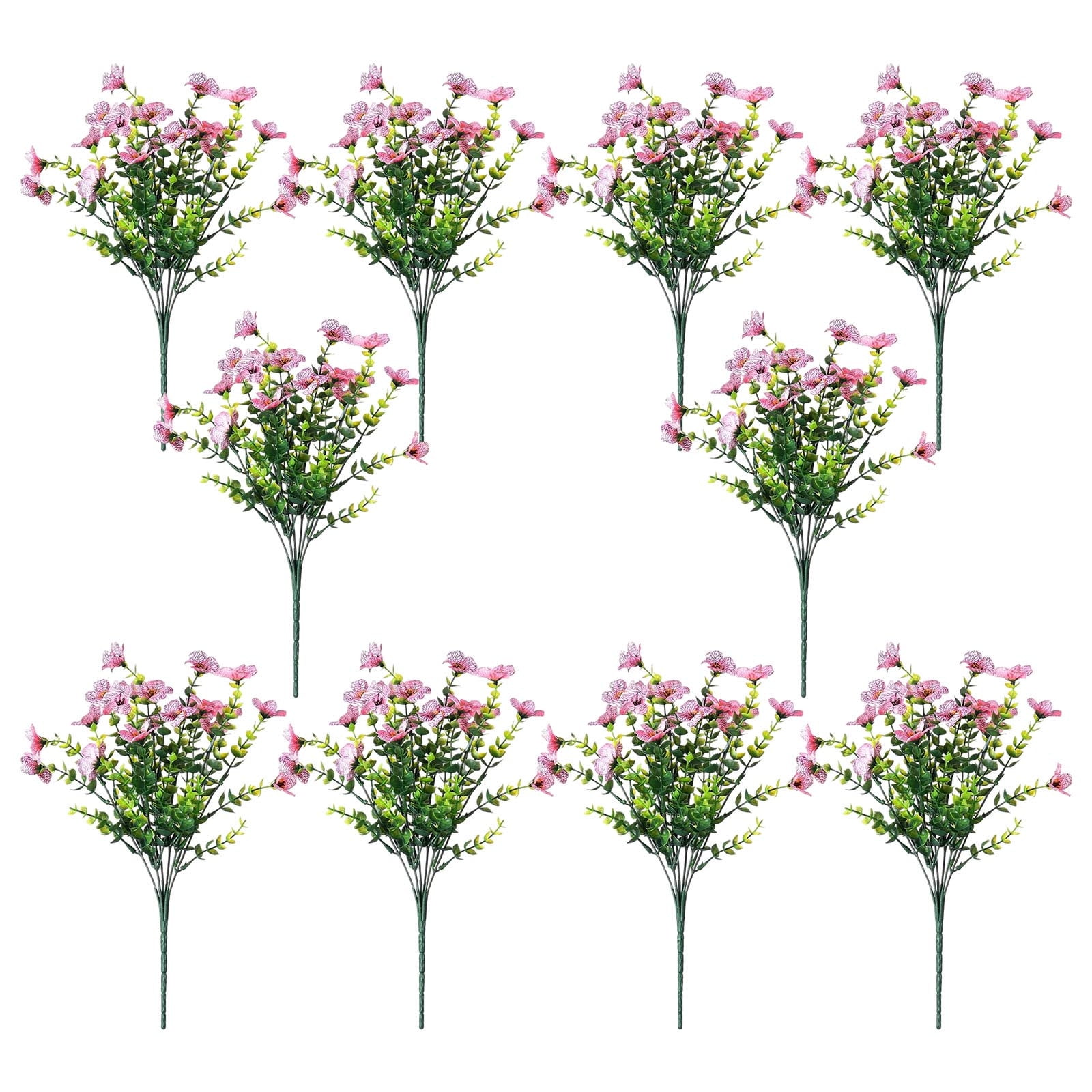 Gmogad Viola Flower Set, 10-Pack Artificial Flower Collection - Realistic Fake Plants with Stems ...
