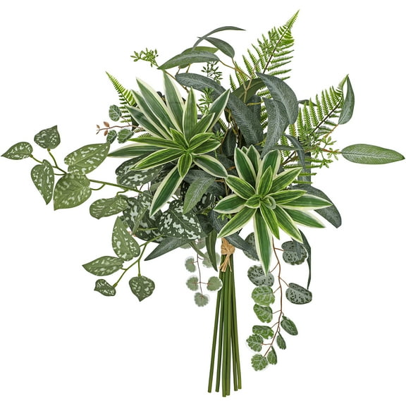 75 Pcs Artificial Greenery Stems Box Set,with 8 Kinds of Faux Plants ...