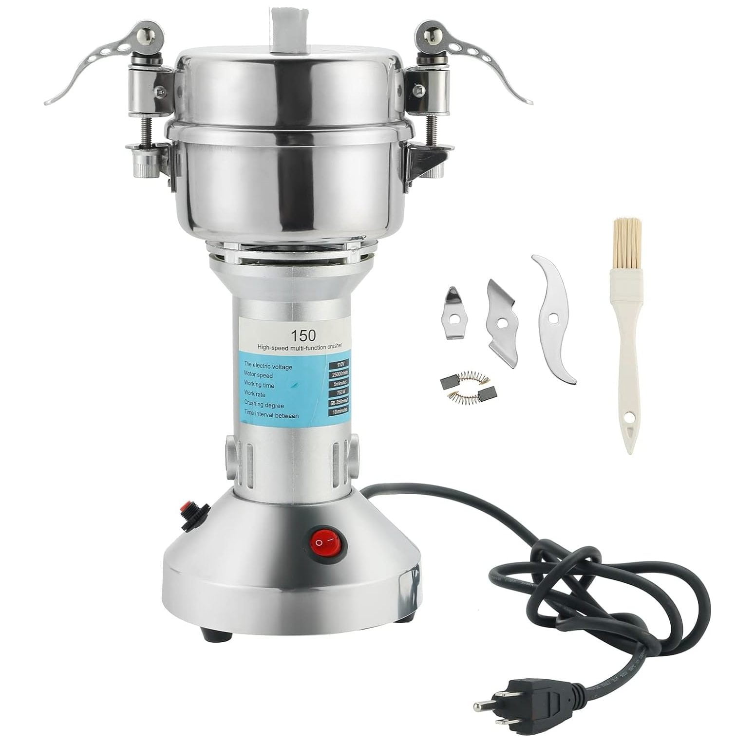 GnHoCh Electric Grain Mill Grinder High Speed Stainless Steel ...
