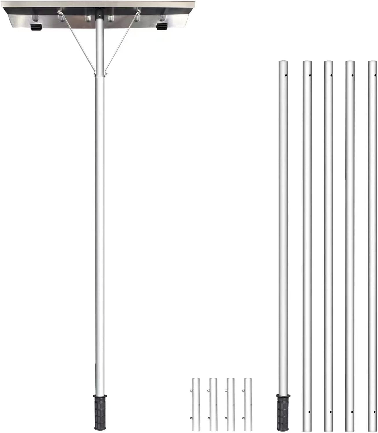 GnL Recsports 20 Feet Aluminum Snow Rake, with 25.5 Inch Blade, 5 ...