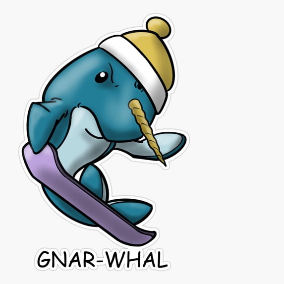 Gnar Whale Ocean Creature Sticker - Walmart.com
