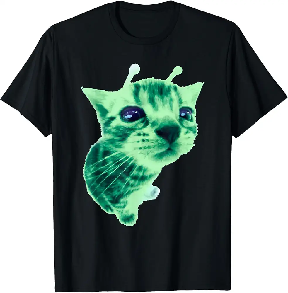 Gnarp Cat Silly Alien Cat Meme Brainrot Meme Funny Graphic Top Unisex T ...
