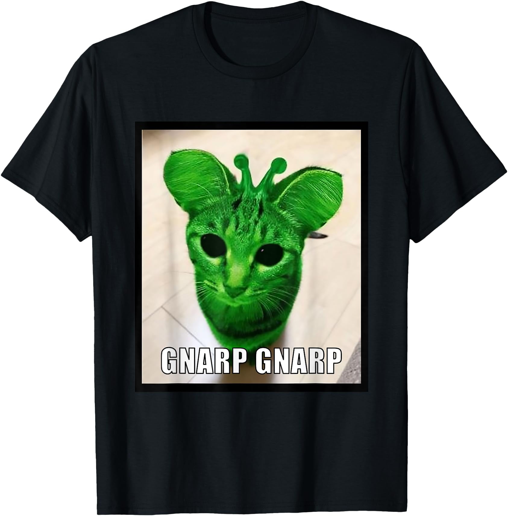 Gnarp Cat Silly Alien Cat Meme T-Shirt,Navy Blue color,size Toddler2T ...