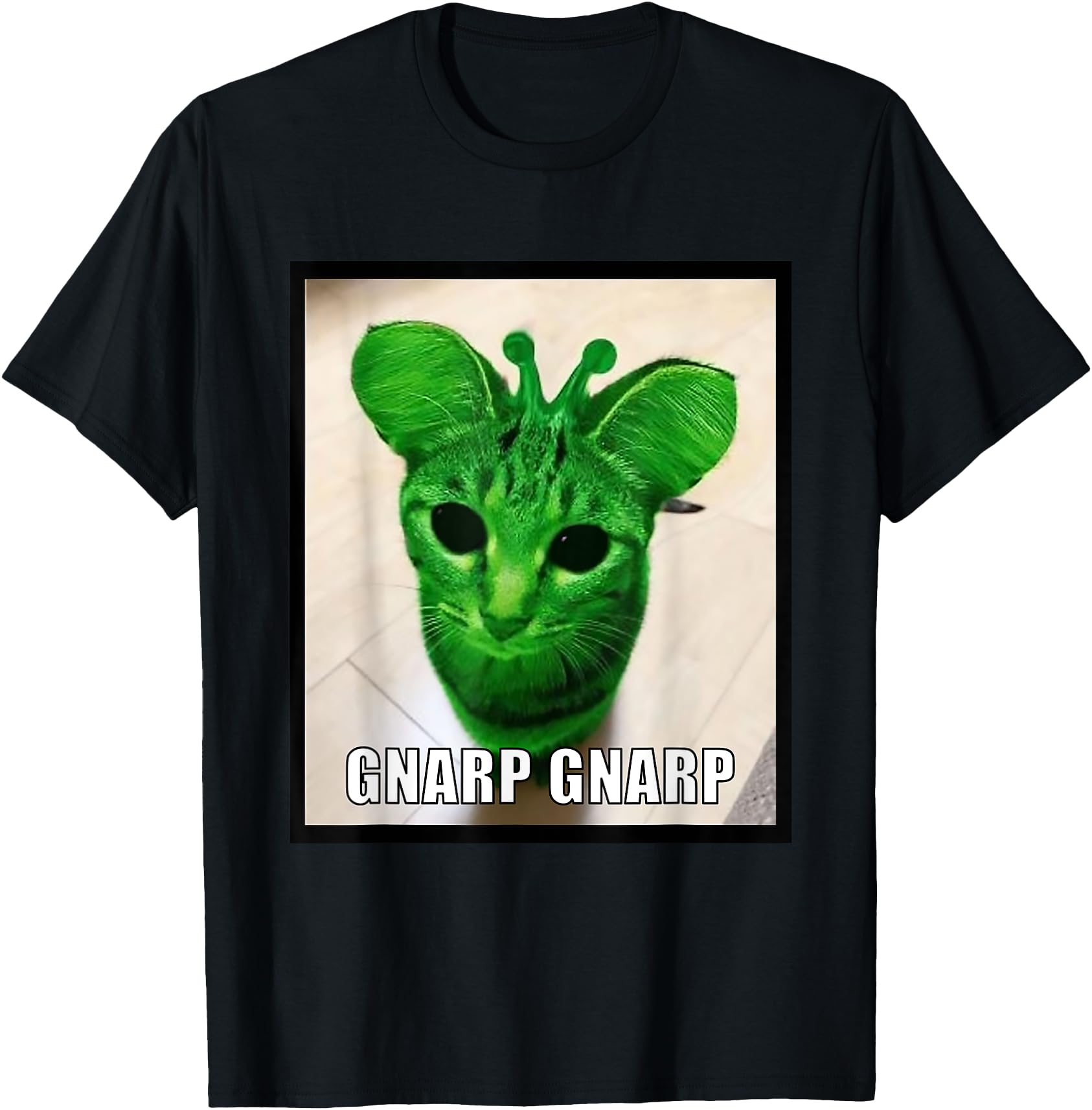 Gnarp Cat Silly Alien Cat Meme T-Shirt - Walmart.com