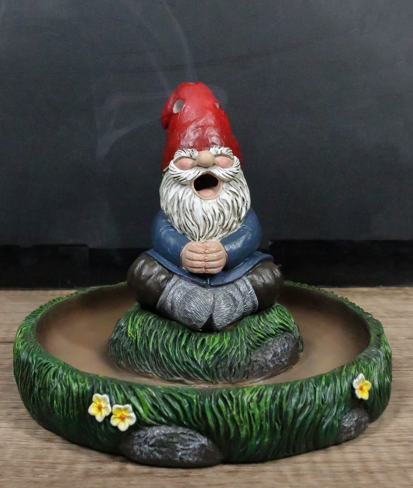 Gnaughty Pot High Smoking Gnome Zen Meditation Cone And Stick Incense ...