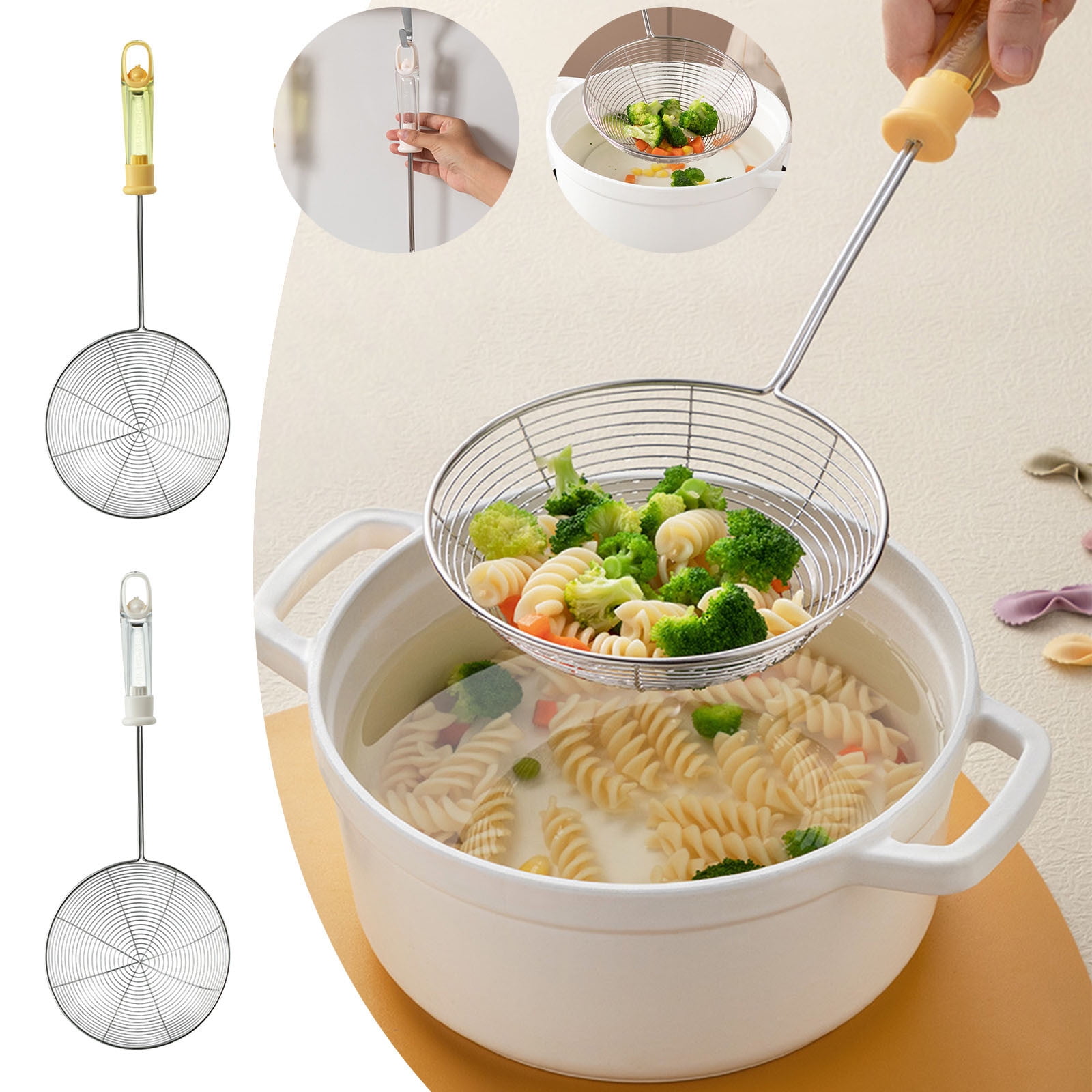 Gnmfd 304 Stainless Steel Lo Mein Dumpling Strainer Filter Screen for ...