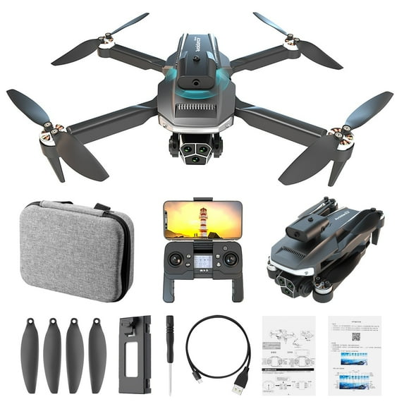 Gnmfd Brushless Motor Drone with 3 Cameras 4K HD FPV for Adults ...