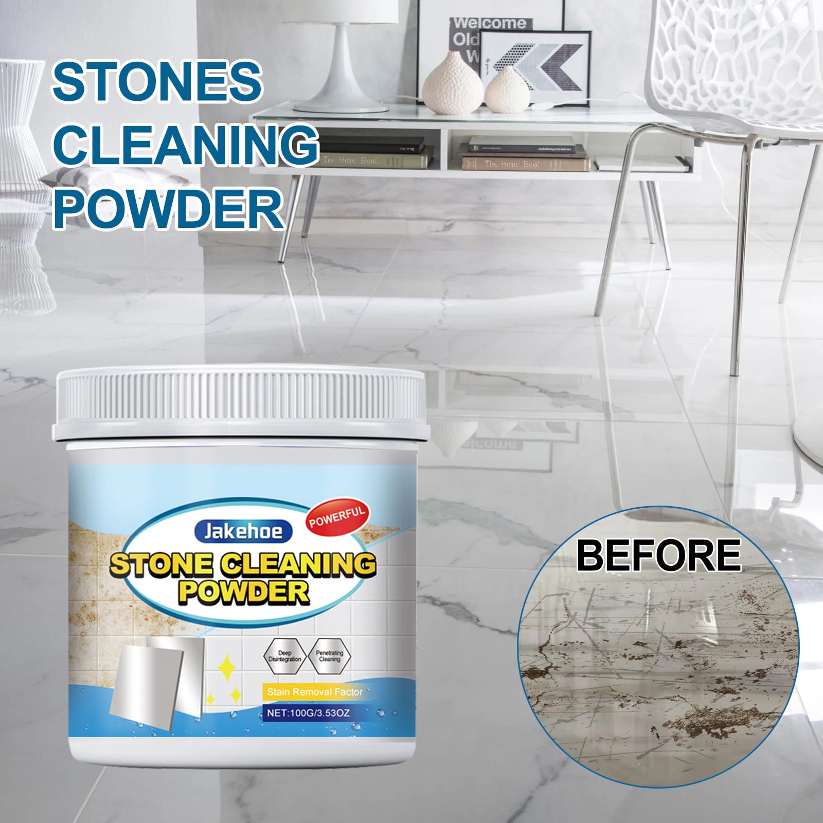 Gnmfd Kitchen Stone Cleaning Powder, Effective Grease and Stain Remover ...