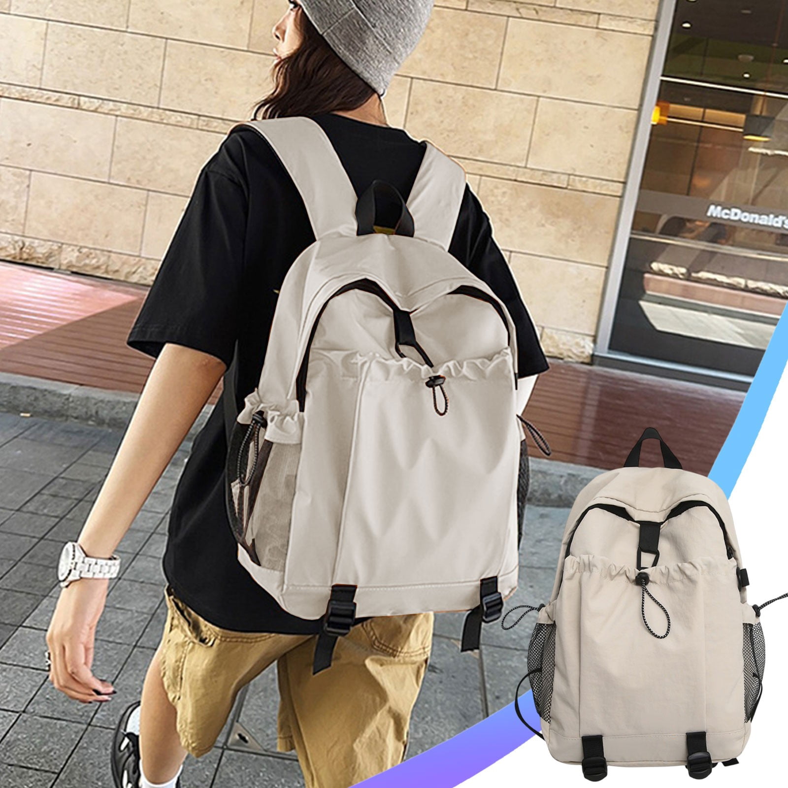 Gnmfd Large Capacity School Backpack Shoulder Bag For Men Women College ...