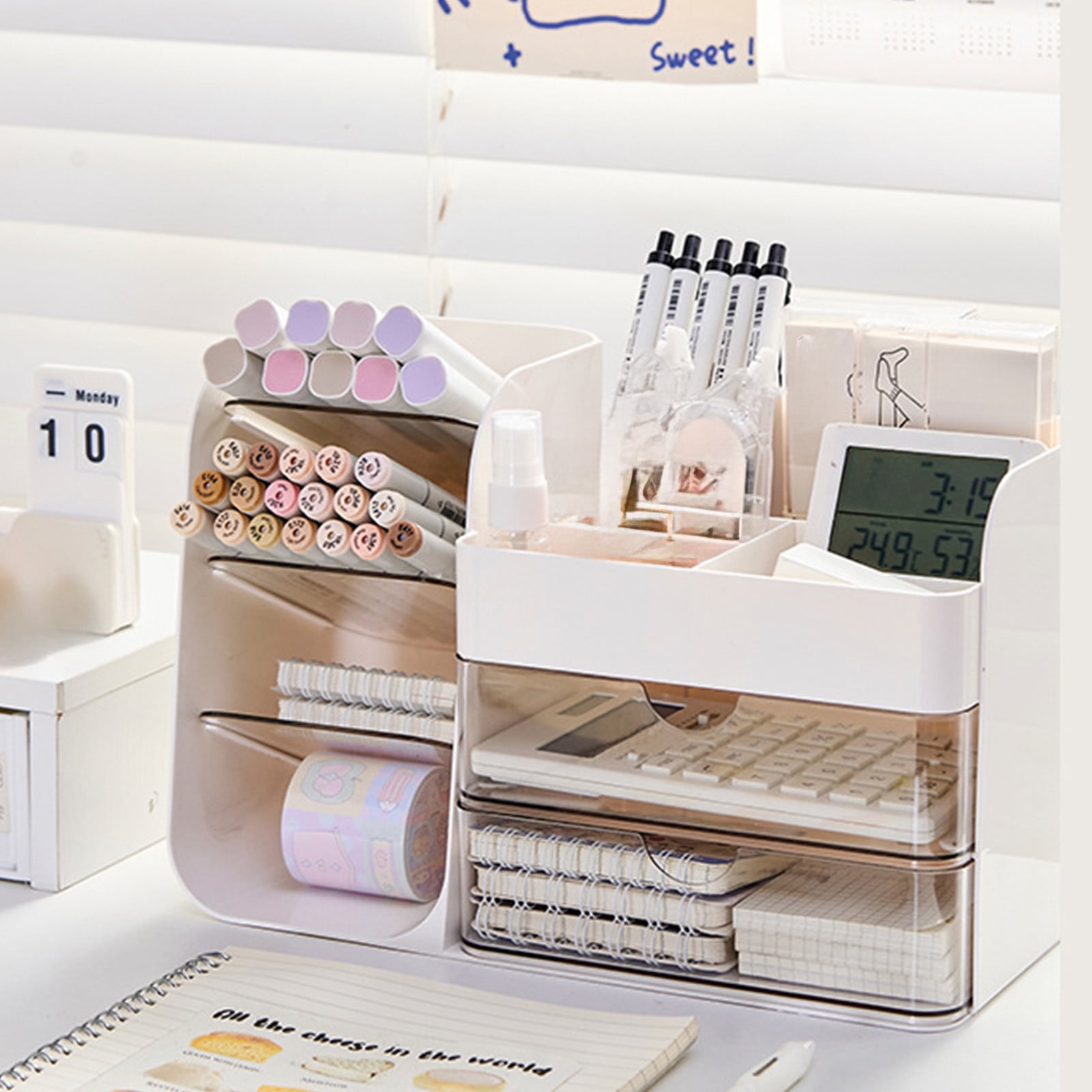 Gnmfd Large Multifunctional Desk Organizer Caddy with Compartments for ...