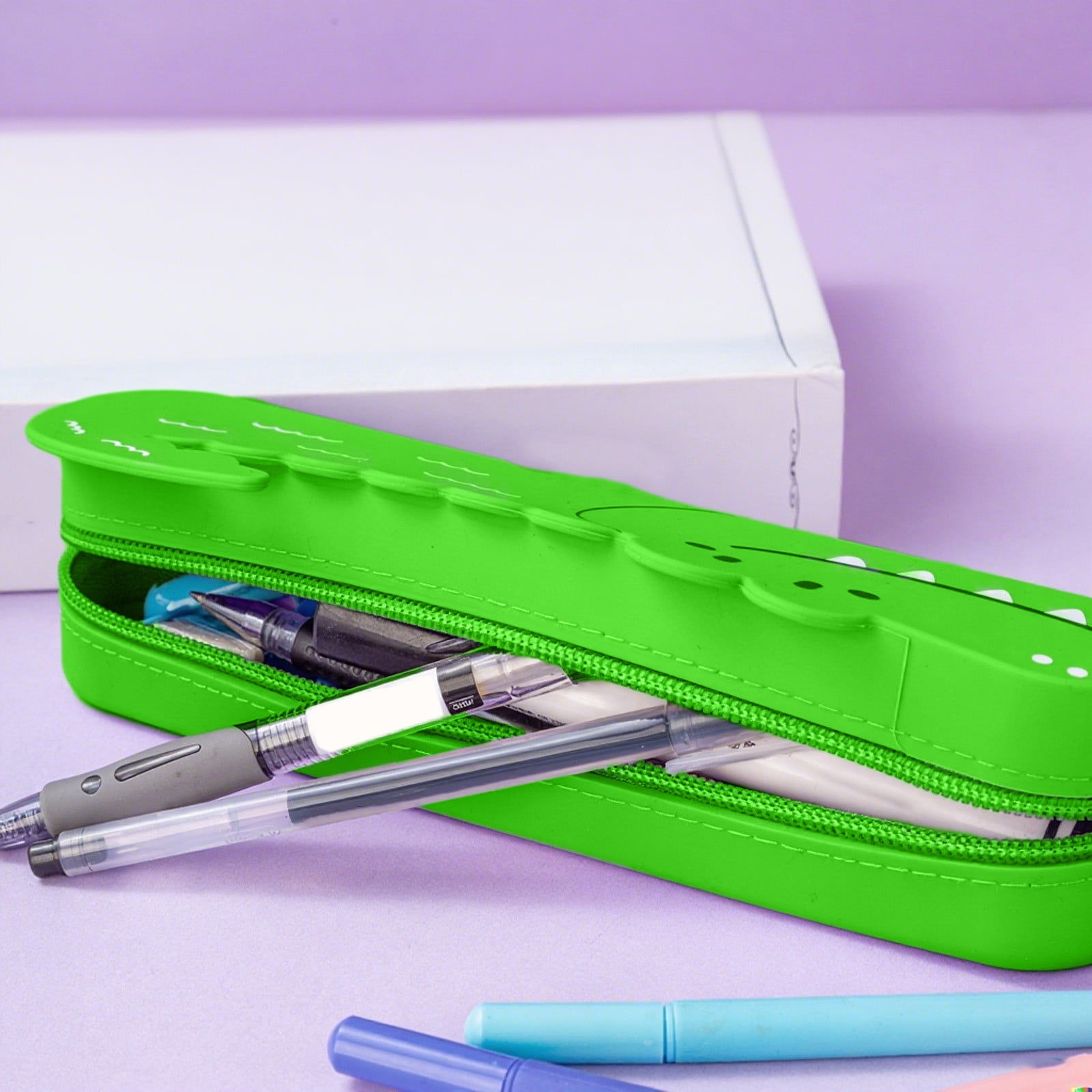 Gnmfd Silicone Pencil Case, Waterproof Storage for Stationery, Flexible ...