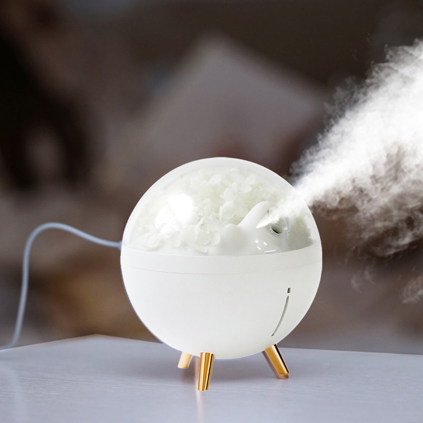 Gnmfd Space Flower Humidifier Portable USB Rechargeable Silent Cool ...