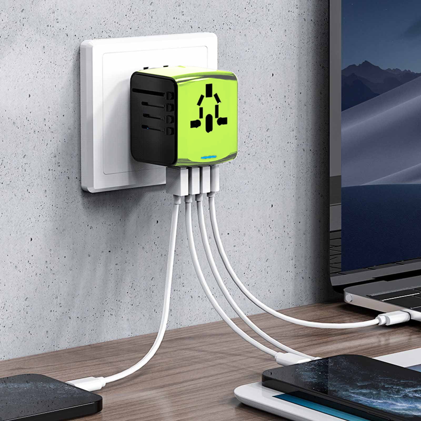 Gnobogi Cell Phone Accessories Multi Plug Outlet Extender With USB ...
