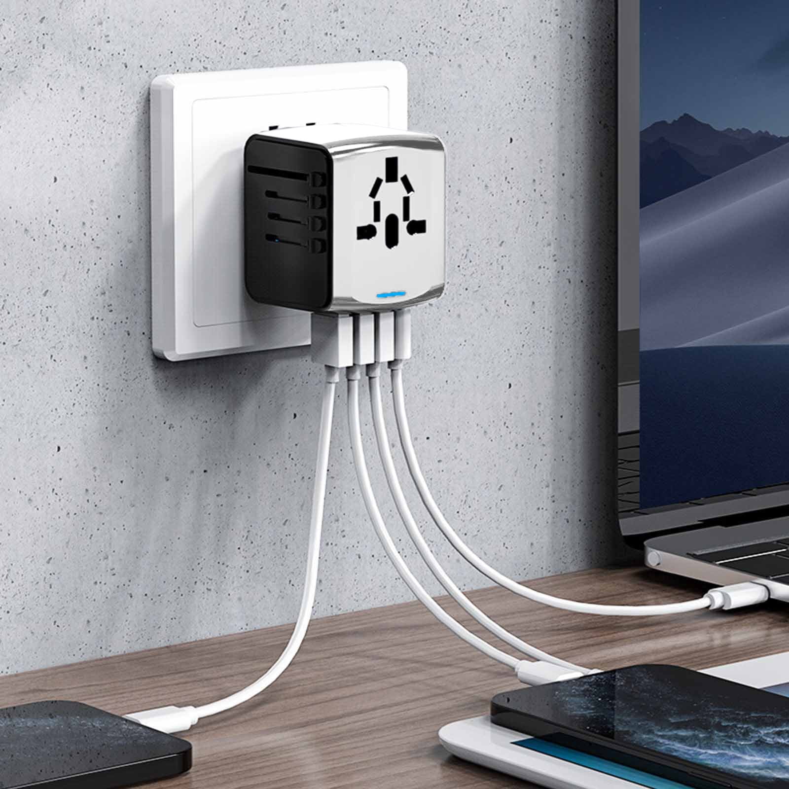 Gnobogi Cell Phone Accessories Multi Plug Outlet Extender With USB ...
