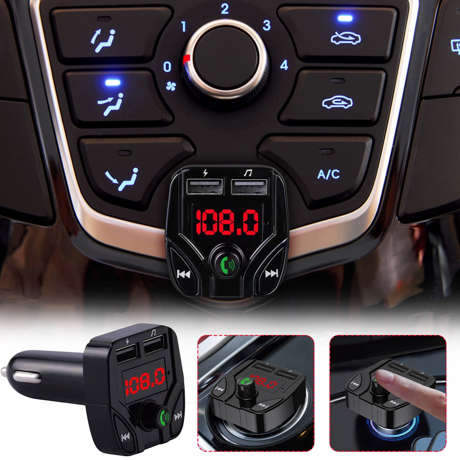 Gnobogi Cell Phone Accessories USB In-Car Adapter Wireless Bluetooth ...