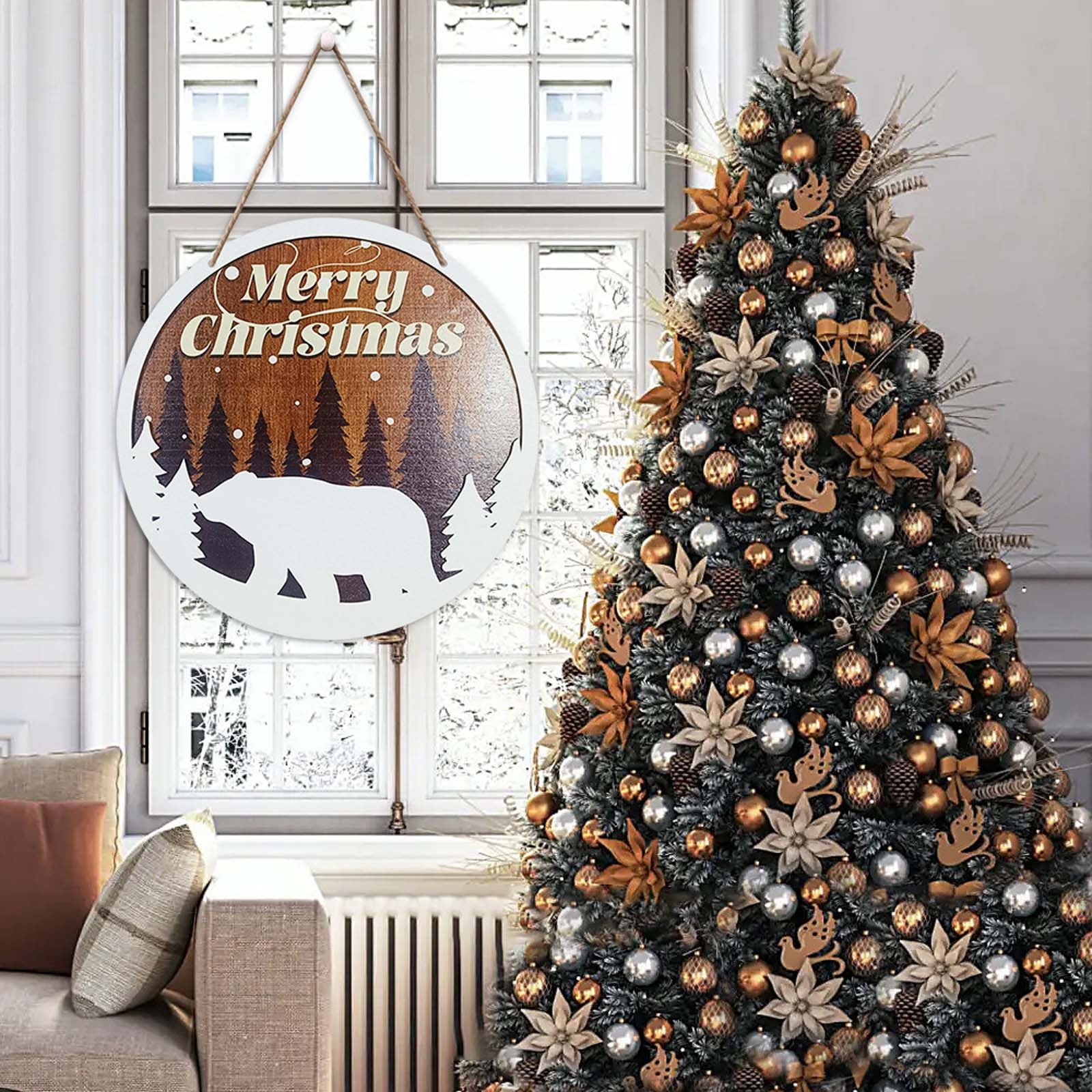 Gnobogi Christmas Hanging Wooden Christmas Stacked Hanging Sign ...
