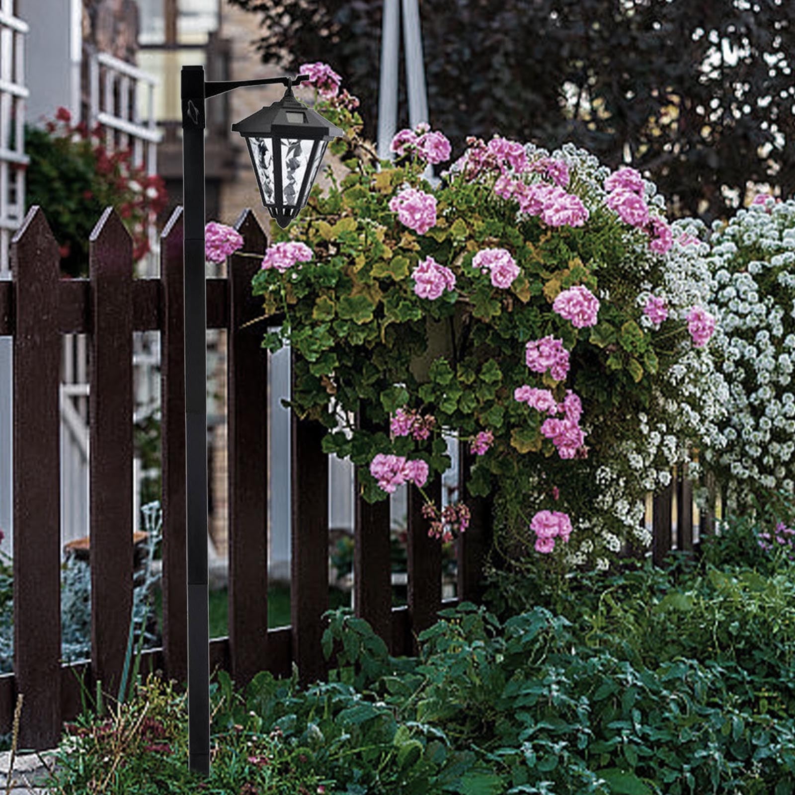 Gnobogi Solar Outdoor Post Light With Solar Panel 2 In 1 Lighting ...