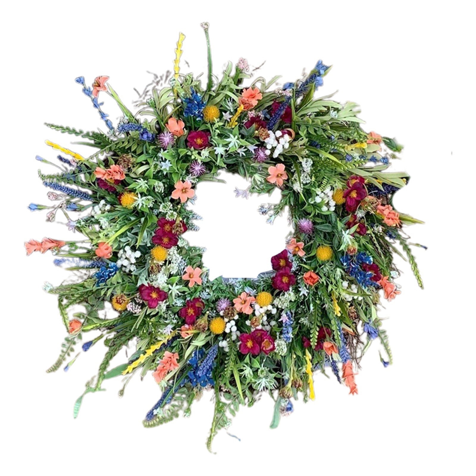 Gnoleg Clearance Home Decor Spring Floral Wreath Flowers Door Hanging ...