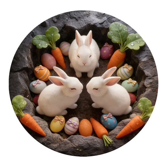 Gnoleg Home Decor Easter Bunny Carpet Soft Area Rug for Living Room ...