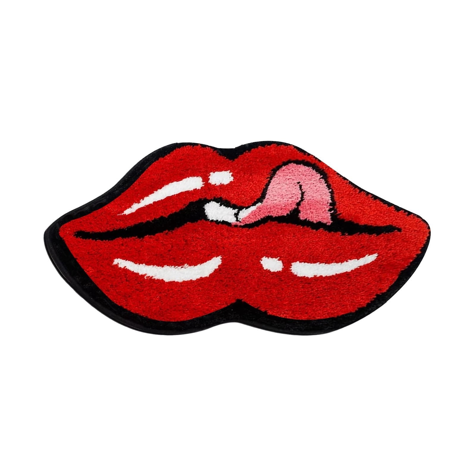 Gnoleg Home Decor Orange Pumpkin Red Lips Bathroom Mat Cute Circular ...