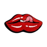 Gnoleg Home Decor Orange Pumpkin Red Lips Bathroom Mat Cute Circular ...