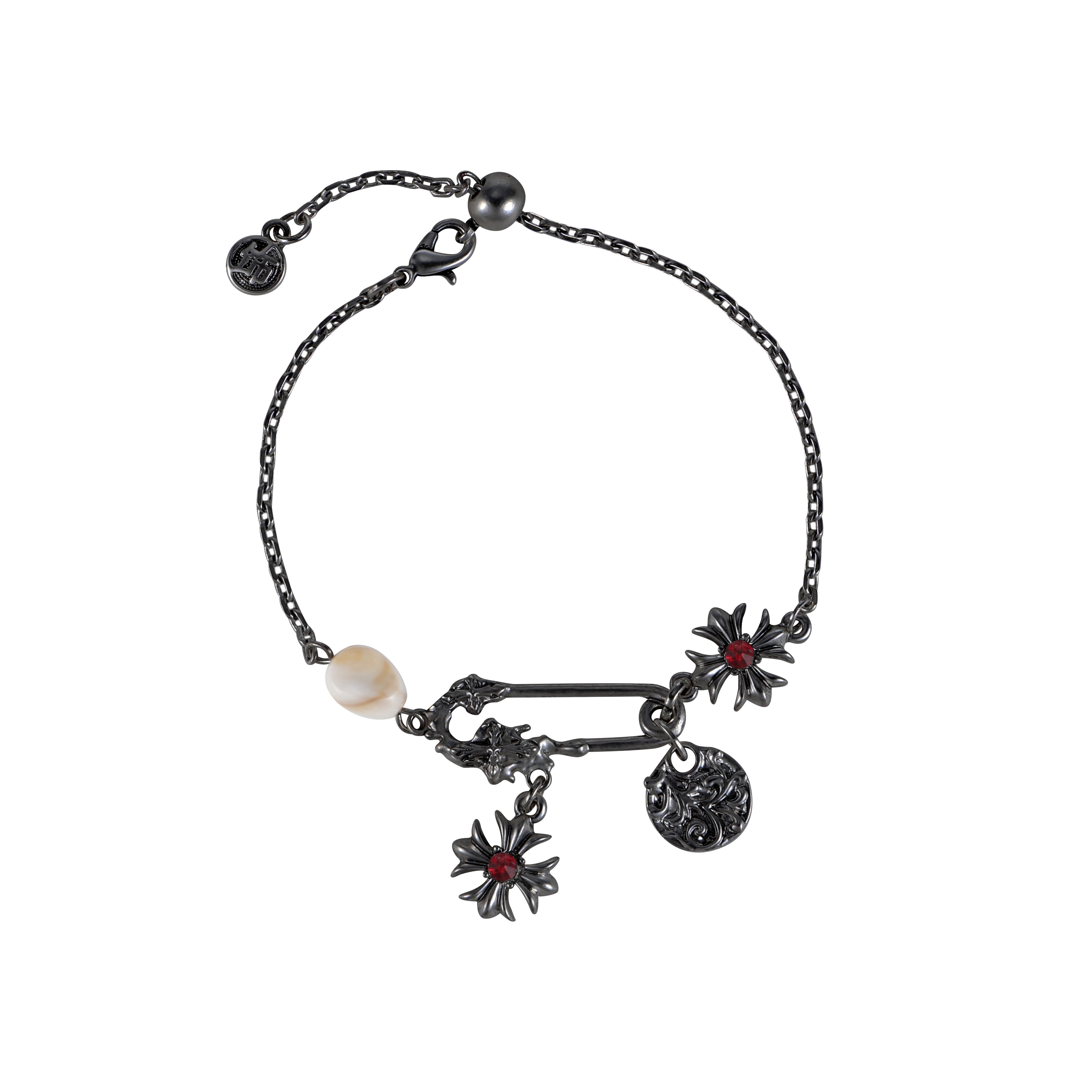Gnoliew Original Cross Gothic Safety Pin Bracelet Adjustable Natural ...